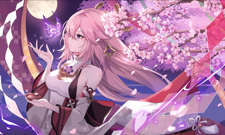 八重神子|插画师くれぷ的八重神子4K壁纸 | BoBoPic