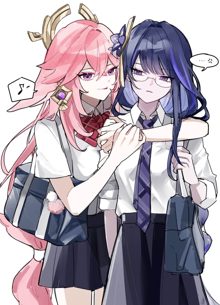 Jk插画师エリン的八重神子插画图片 Bobopic