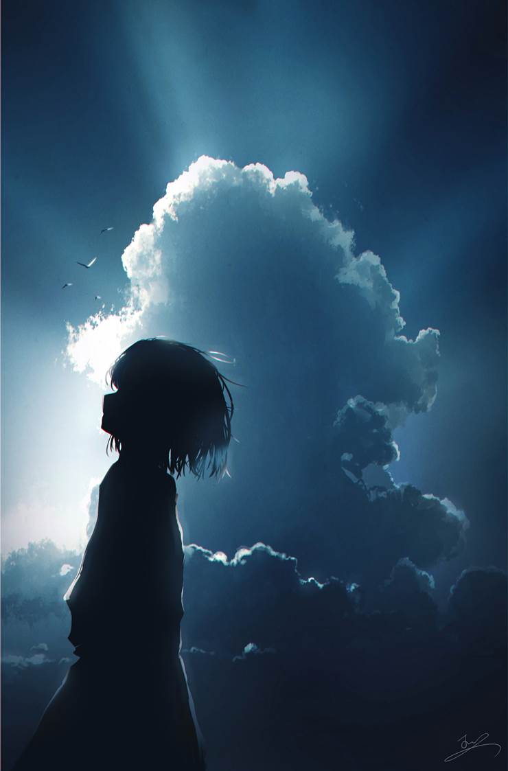 逆着光|插画师画师JW的风景插画图片 | BoBoPic