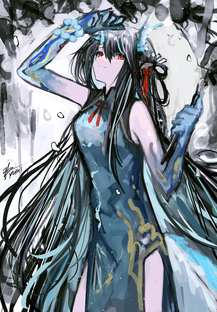 Dusk|插画师√A的旗袍插画图片 | BoBoPic