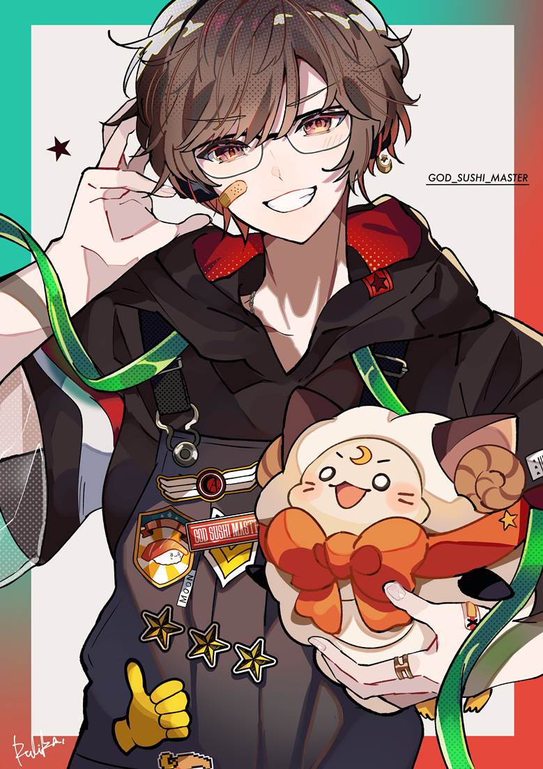 天月先生 log|插画师Rulika的唱见天月插画图片 | BoBoPic