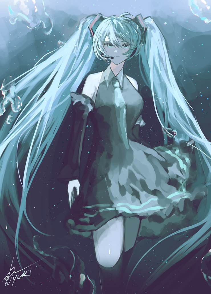 MIKU|插画师√A的初音未来插画图片 | BoBoPic