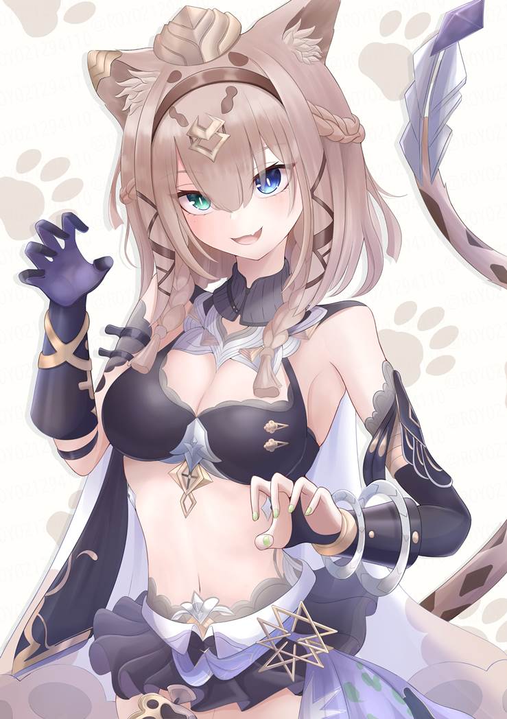 猫的姿势!|插画师ROYO的帕朵菲莉丝插画图片 | BoBoPic