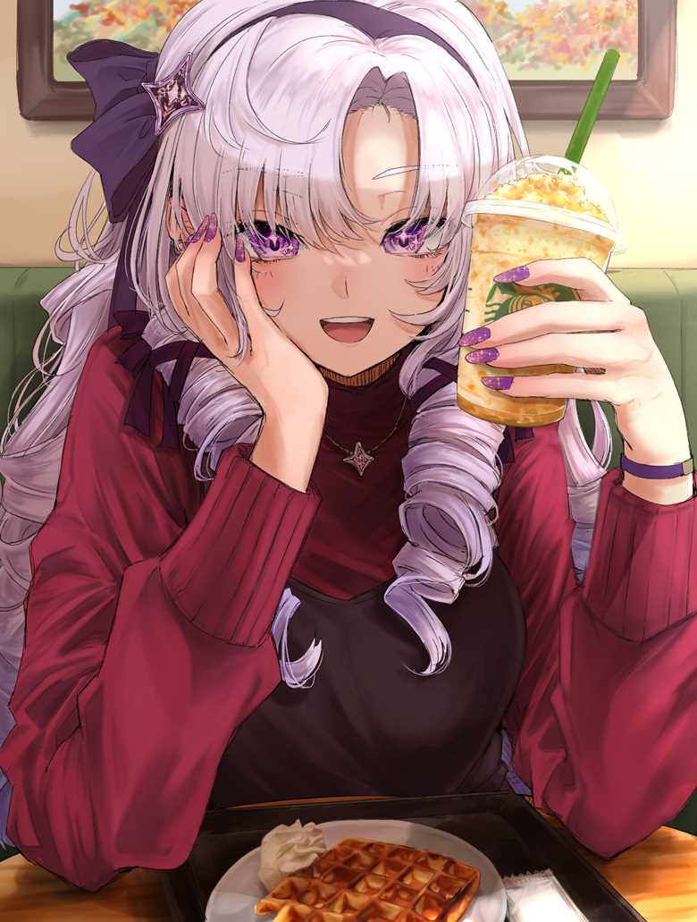 やきいもフラペチーノ|でていう的一百满天原莎乐美插画图片 | BoBoPic