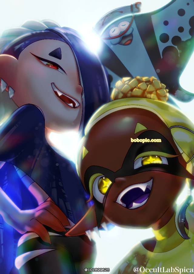 漆弹大作战,Off the Hook,Deep Cut,Squid Sisters,喷射战士2,Splatoon 3,插画,二次创作,数码, - Dr.Spica/スピカ博士 ...