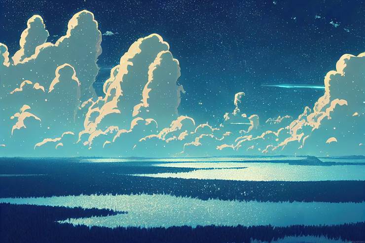 星の地|插画师Uomi的风景插画图片 | BoBoPic