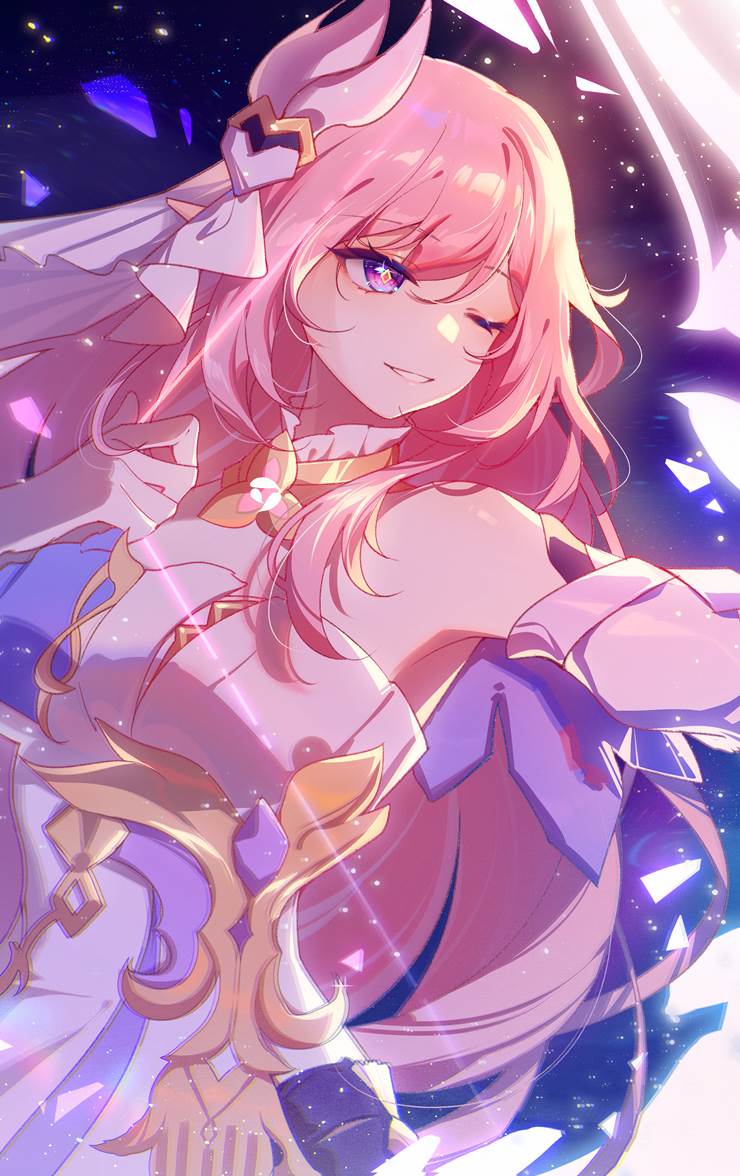 girl,Honkai Impact 3,Honkai Impact 3,doodle,Elysia,clothed breasts, - 丢'illustration - PixivBox