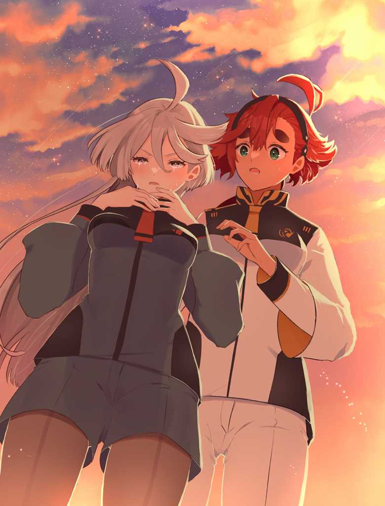 我哭了|沙汰カプセルSkeb的机动战士高达水星的魔女插画图片 | BoBoPic