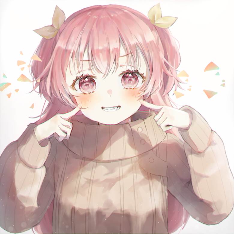 咧嘴笑插画师しろ の的桃井爱莉插画图片 Bobopic