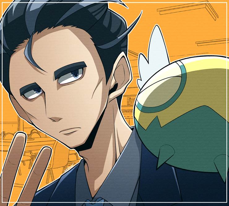 不擅长自拍的蓝先生|插画师和久ネルSkeb受付中的青木插画图片 | BoBoPic