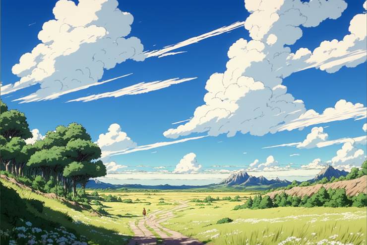 画师Uomi的天空白云插画图片 | BoBoPic