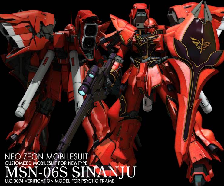 MSN-06S SINANJU|插画师yo1的机动战士高达UC插画图片 | BoBoPic