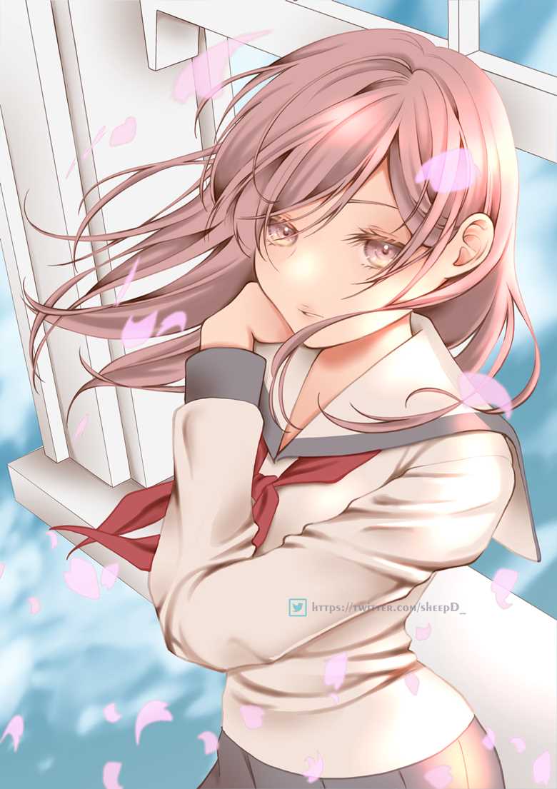 花散らし|sheepD的水手服插画图片 | BoBoPic