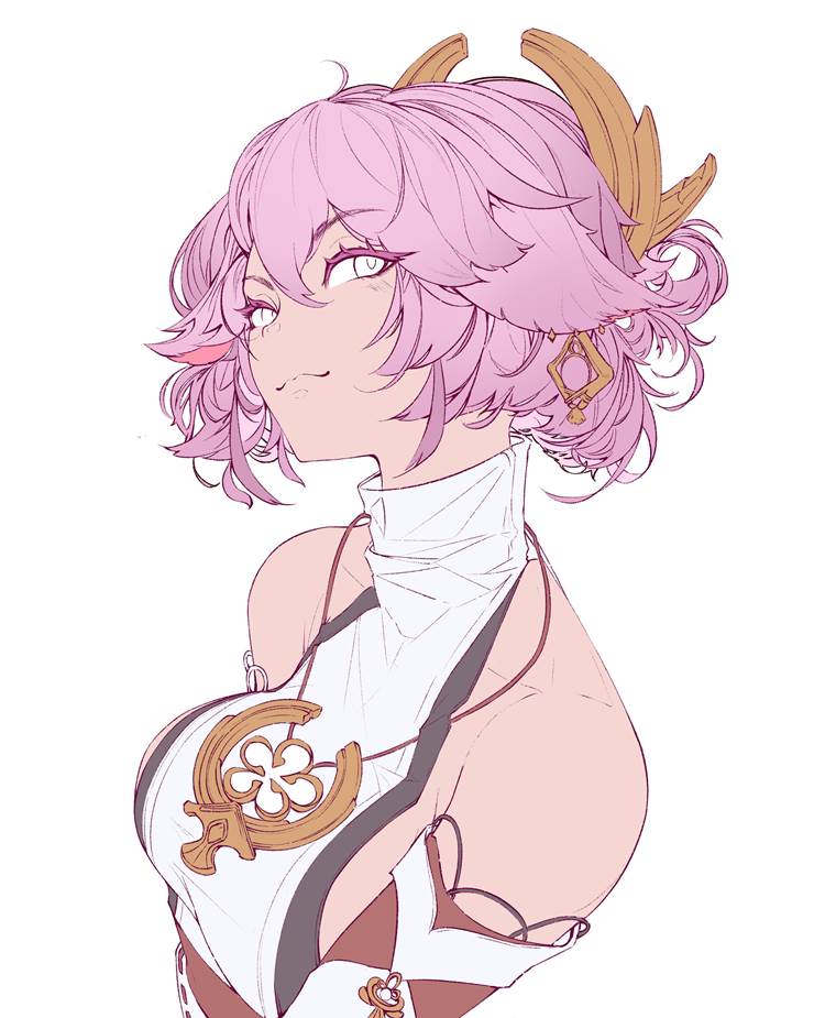 《原神》中的5星雷系角色八重神子pixiv插画图片 | BoBoPic