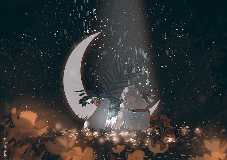 moon rabbit|插画师reinforced的pixiv插画图片 | BoBoPic