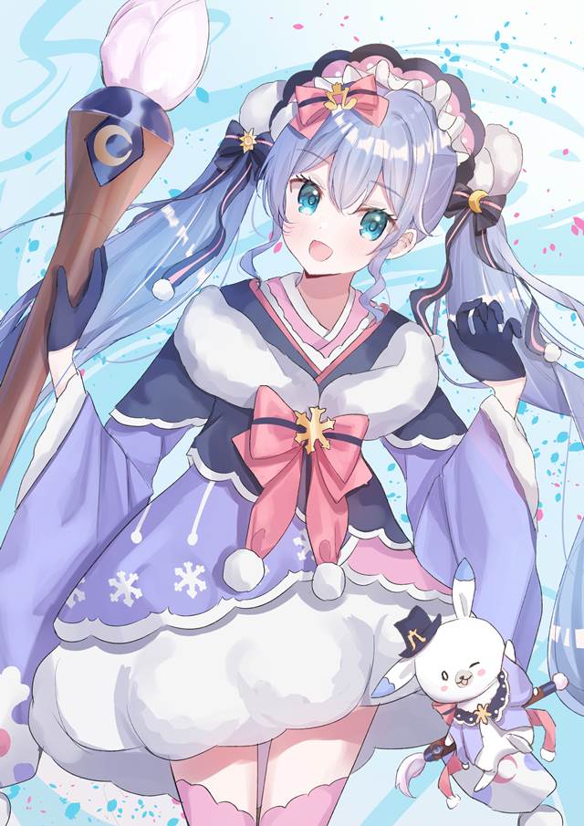 miku|插画师yuuna的雪未来2023插画图片 | BoBoPic