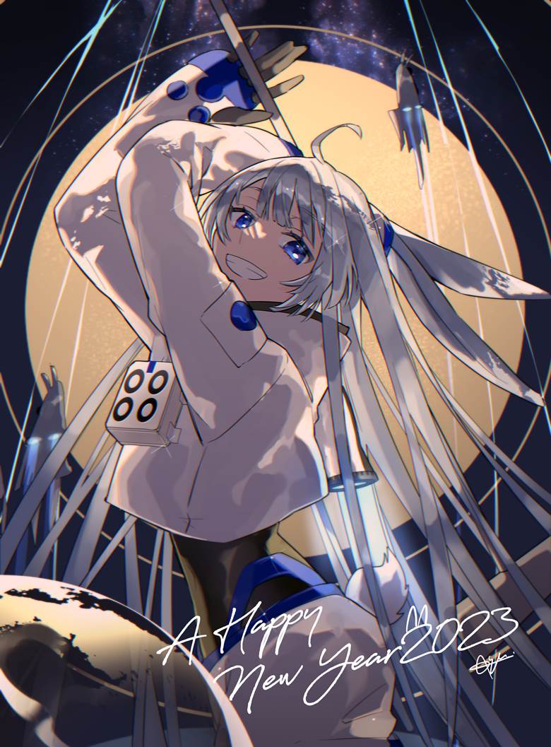 兔彗星|插画师くゆ的2023兔年插画图片 | BoBoPic