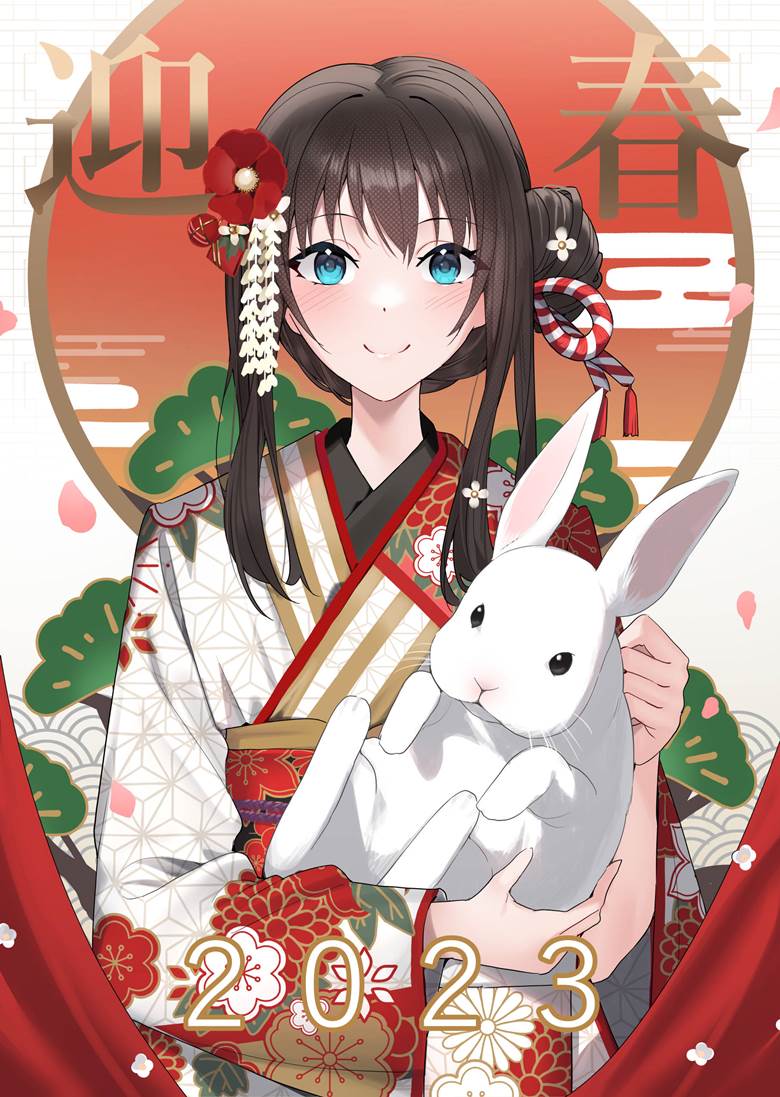 2023!!|插画师raitho.的2023兔年插画图片 | BoBoPic