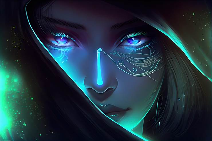 影凝|插画师Uomi的肖像画插画图片 | BoBoPic