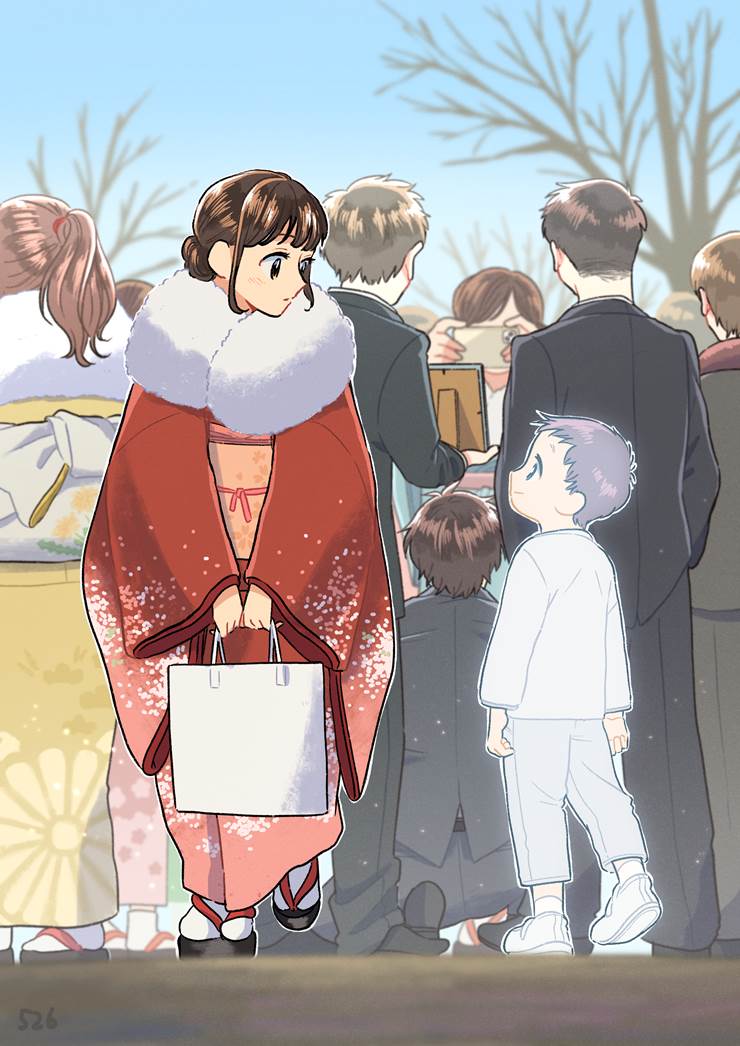 在人群中|插画师526的原创插画图片 | BoBoPic