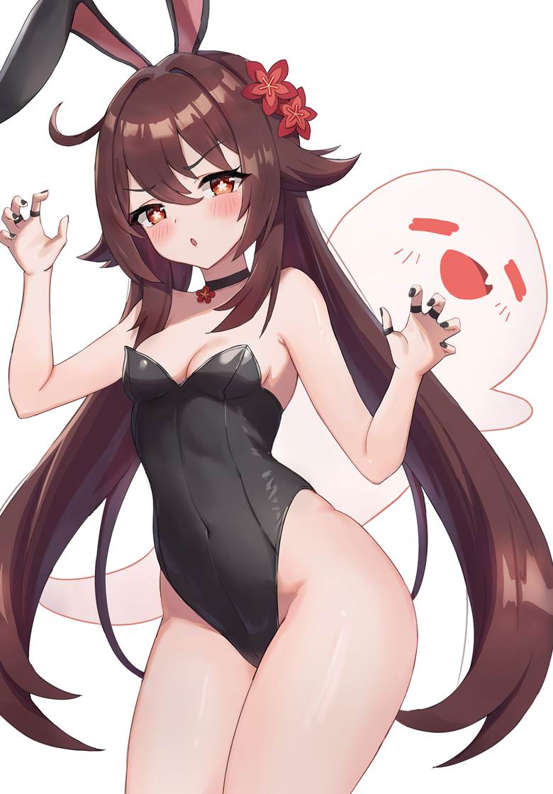 Genshin Impact,Hu Tao (Genshin Impact),bunny girl, - JAGGING'illustration - PixivBox