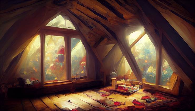 隠れ家|插画师mio的AI风景插画图片 | BoBoPic