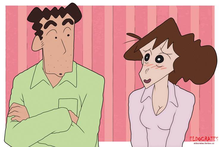 Misae Nohara & Hiroshi Nohara|插画师eldocrates的野原广志插画图片 | BoBoPic