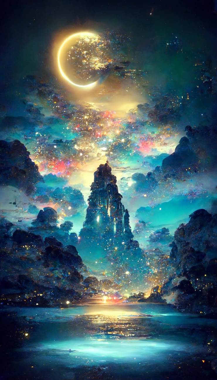 梦の世界|插画师mio的AI风景插画图片 | BoBoPic