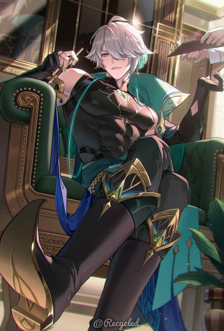 关于艾尔海森の工作插画师recycled的艾尔海森插画图片 Bobopic