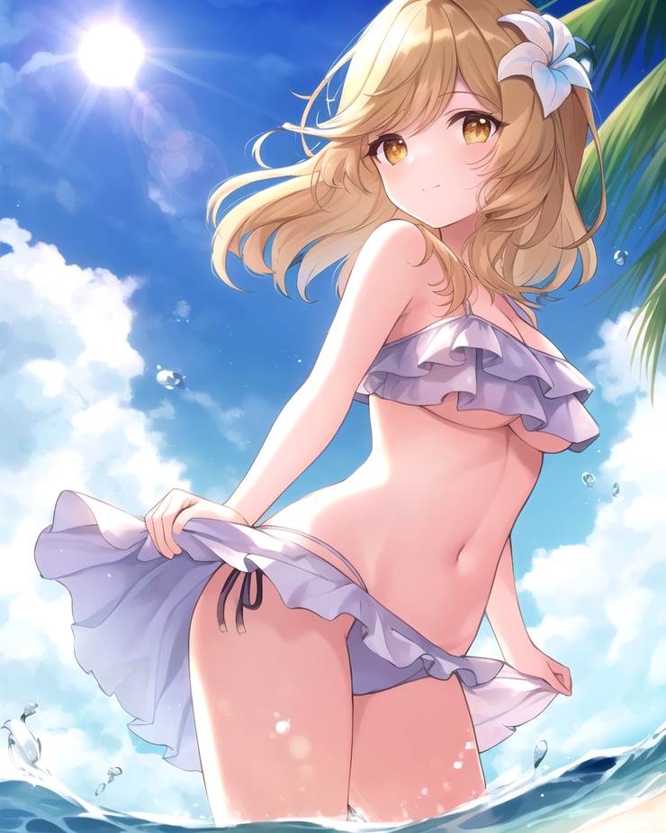 Genshin Impact,泳装,萤（原神）,firefly,Lumine,AI 画作, - 小熊貓'illustration - PixivBox