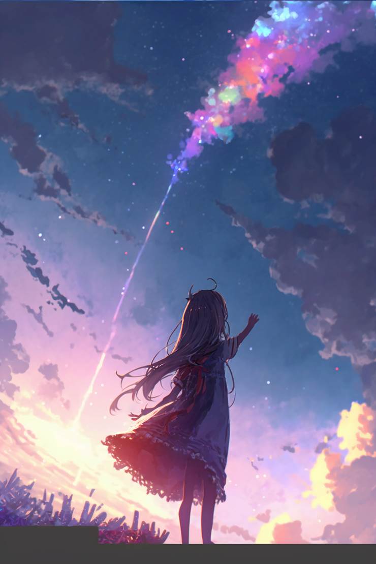 触手可及|插画师mio的AI风景插画图片 | BoBoPic