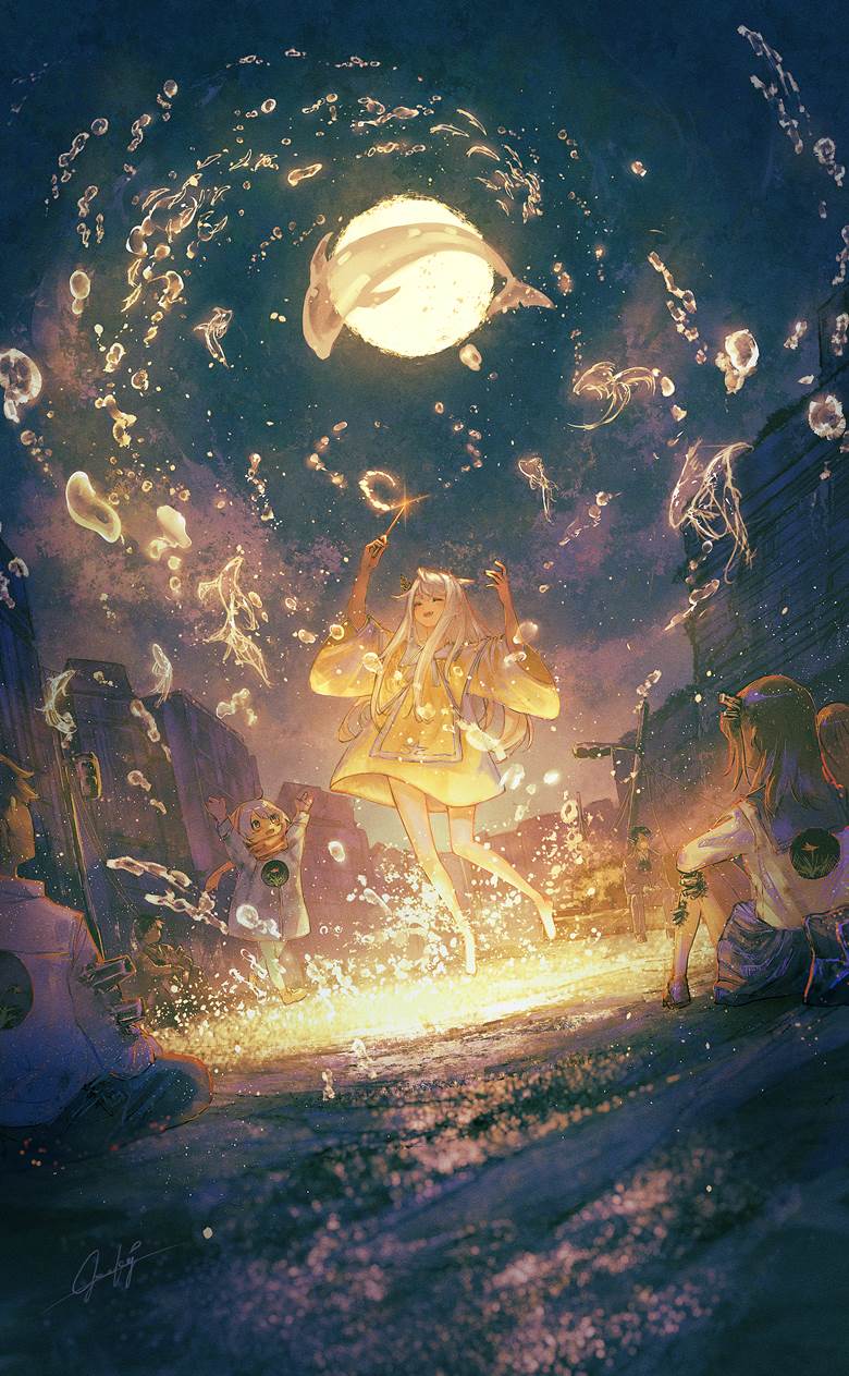 《带来幸福的巫师》|插画师ごろく＠2月以降お的星星插画图片 | BoBoPic