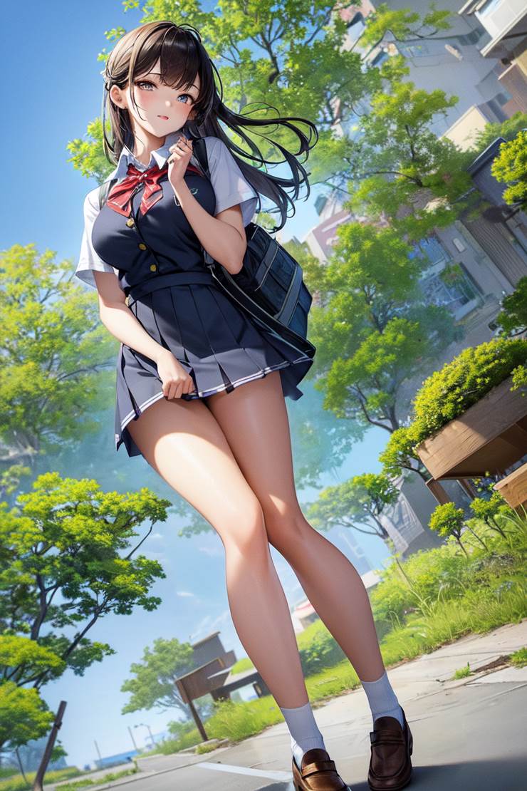 AI绘图与JK制服女孩碰撞在一起，画面过于美丽了 | BoBoPic