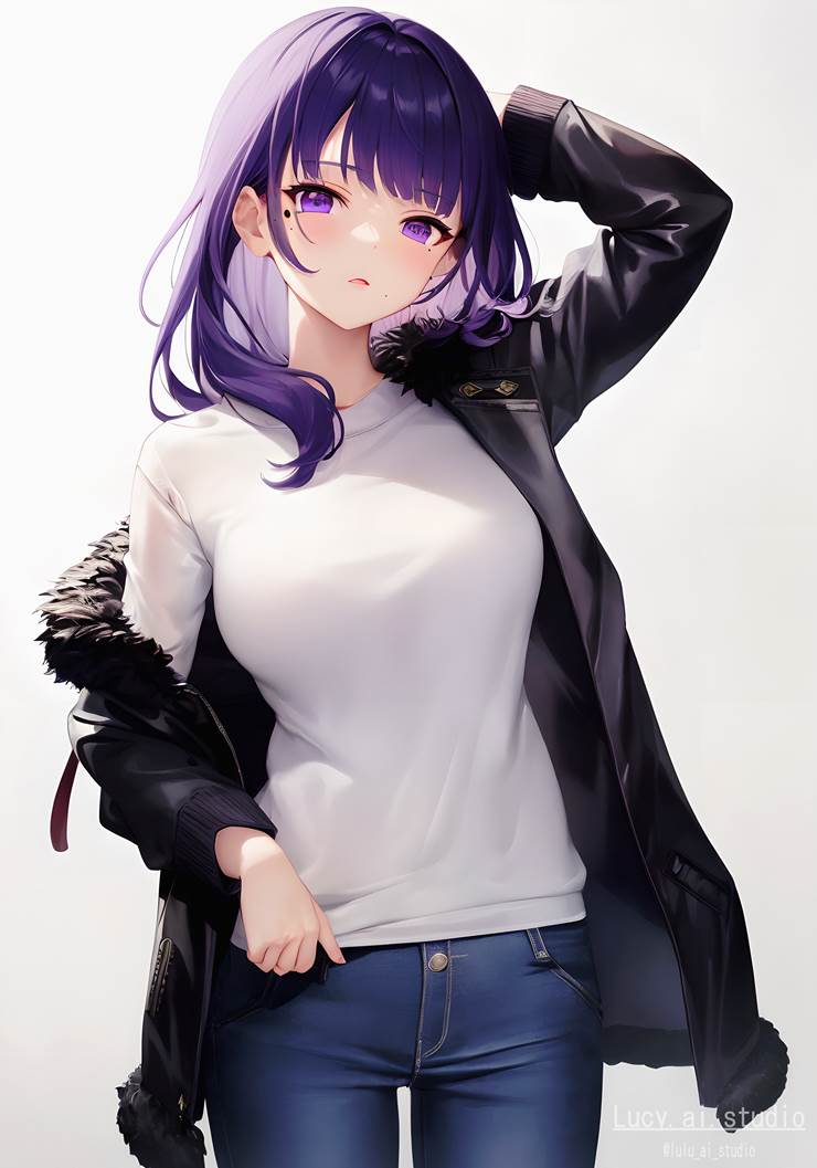 『原神/Genshinimpact』雷电将军|插画师Lucy的AI绘图（原神）插画图片 | BoBoPic