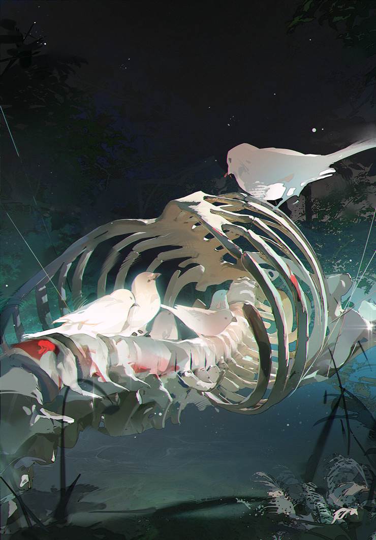 home 家|插画师含泪吃下小饼干的风景插画图片 | BoBoPic