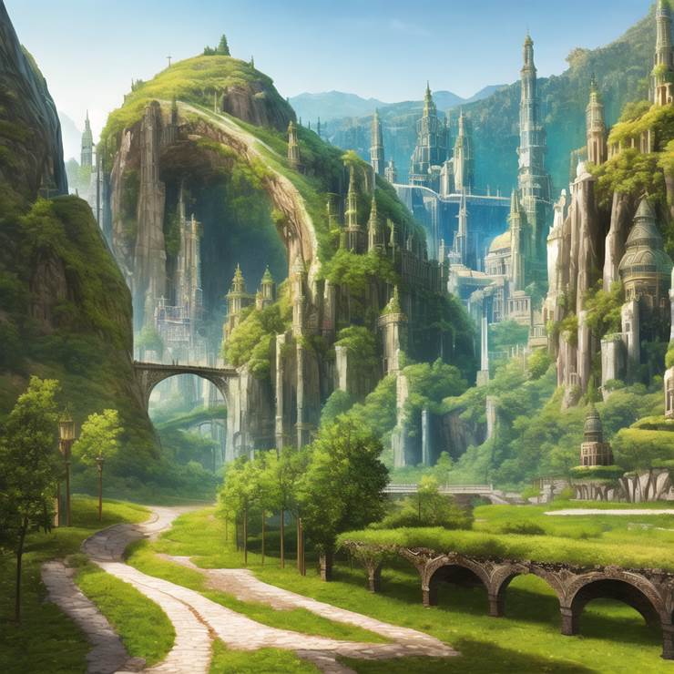 幻想风格背景插图|插画师大正坊的AI绘图（风景）插画图片 | BoBoPic