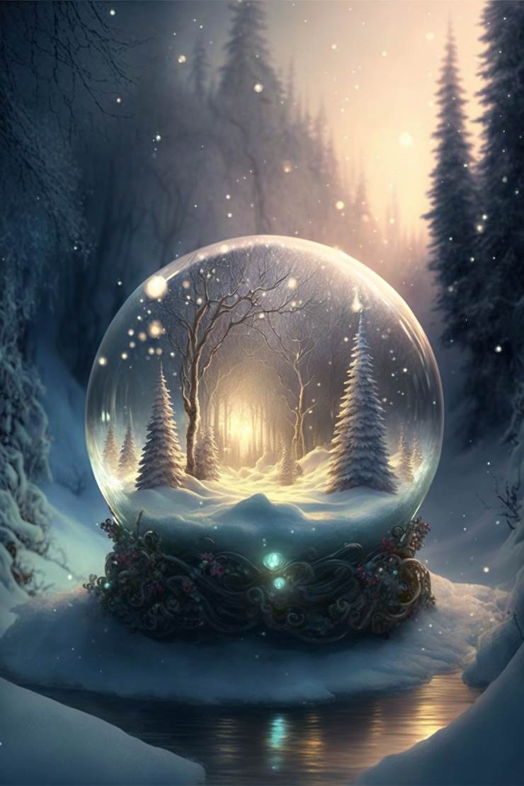 把冬天关起来|插画师mio的AI风景插画图片 | BoBoPic