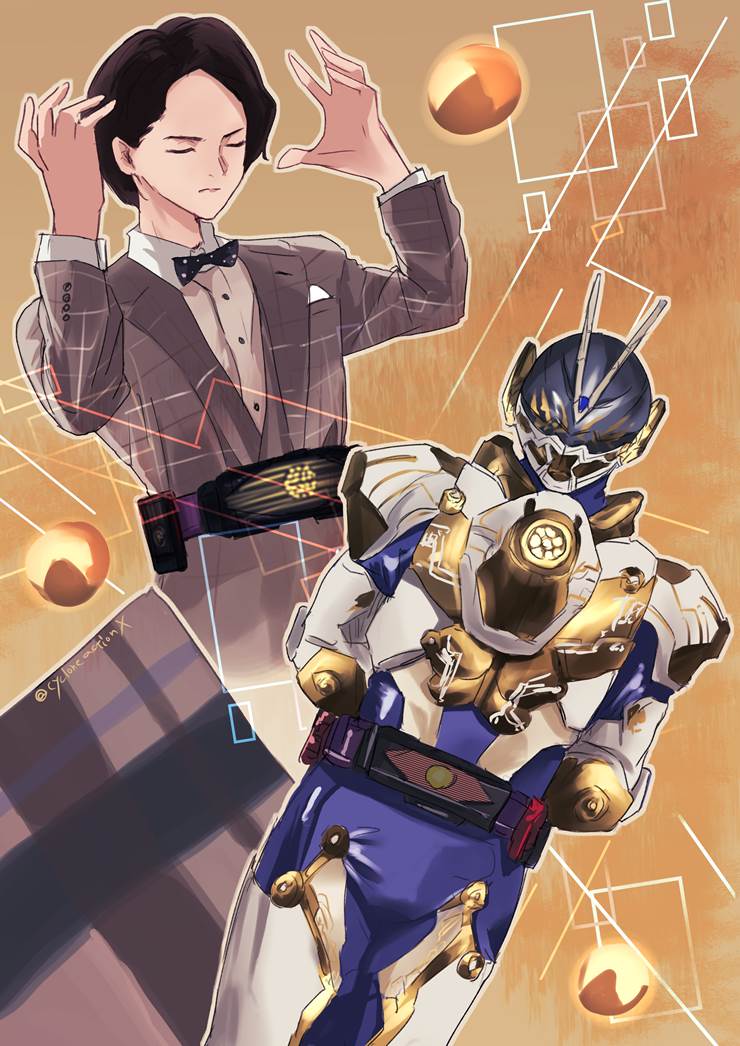 盖泽|插画师ふぃりっぱち/skeb的假面骑士插画图片 | BoBoPic