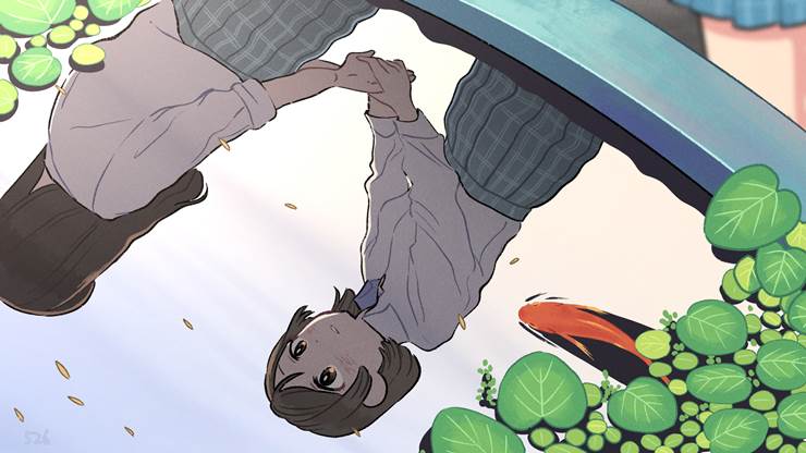 金鱼知道|插画师526的女高中生插画图片 | BoBoPic