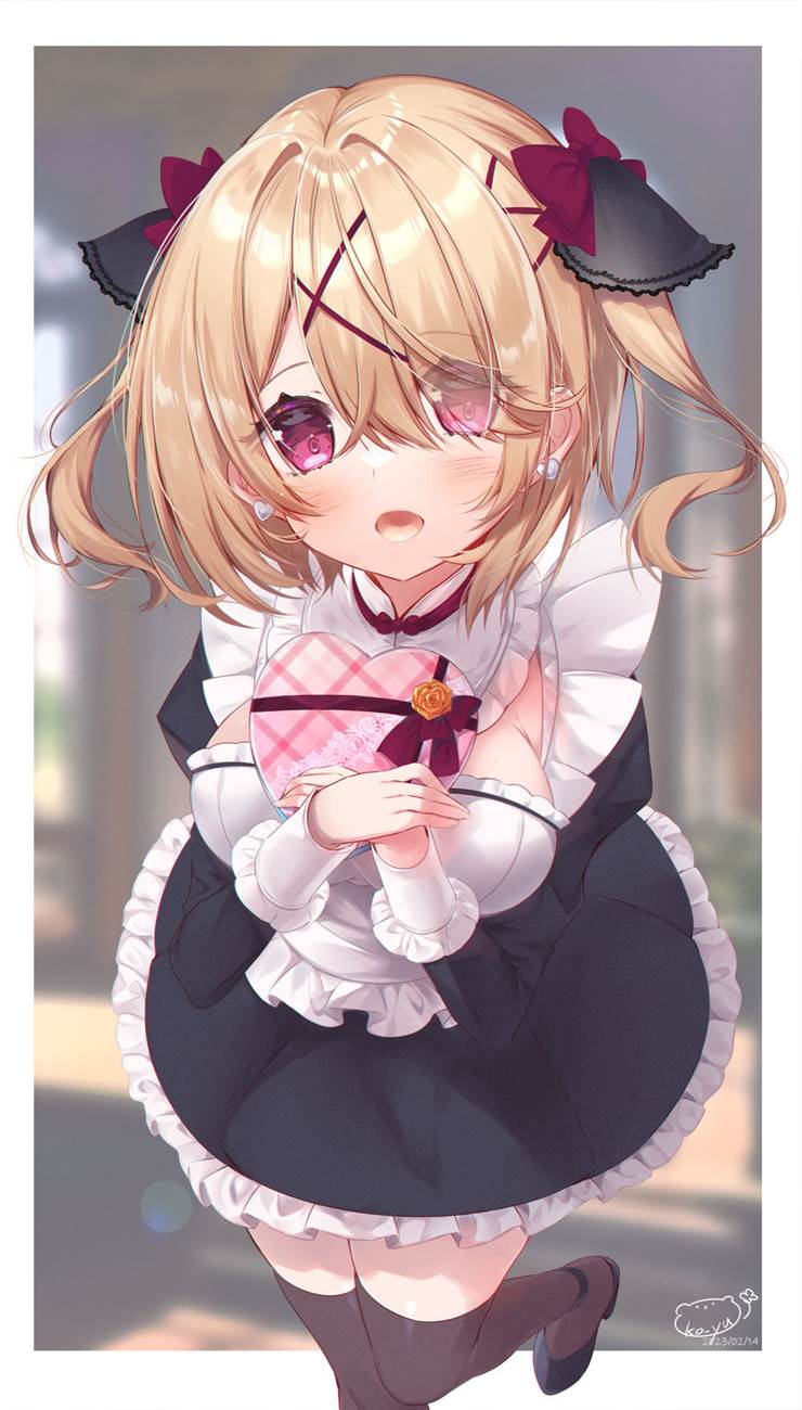 Happy Valentine|插画师ko_yu（こゆ）的女仆插画图片 | BoBoPic