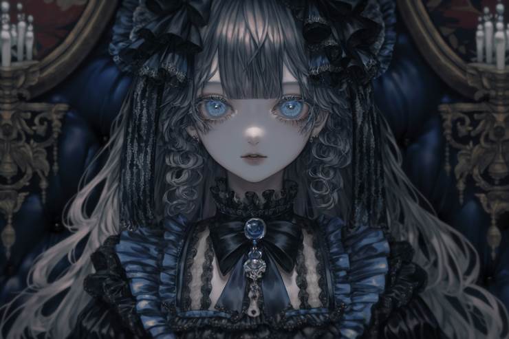 creation,original,cute,gothic lolita,girl,AI illustration, - 笹倉影牢'illustration - pixivdaily