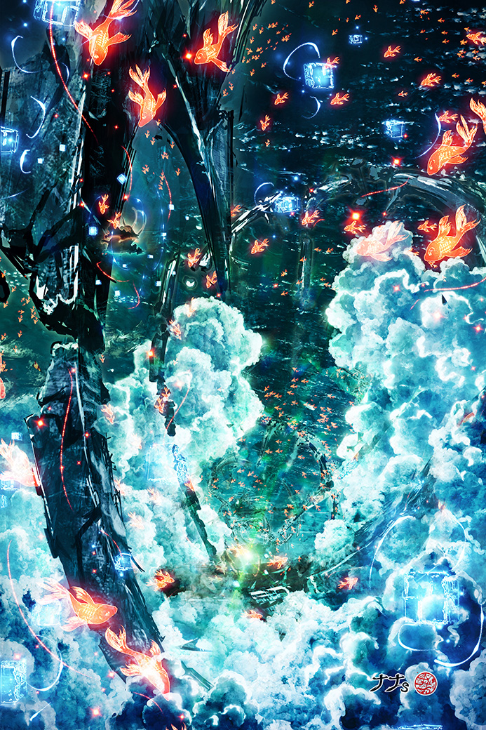 下り道|插画师ナナs的天空插画图片 | BoBoPic