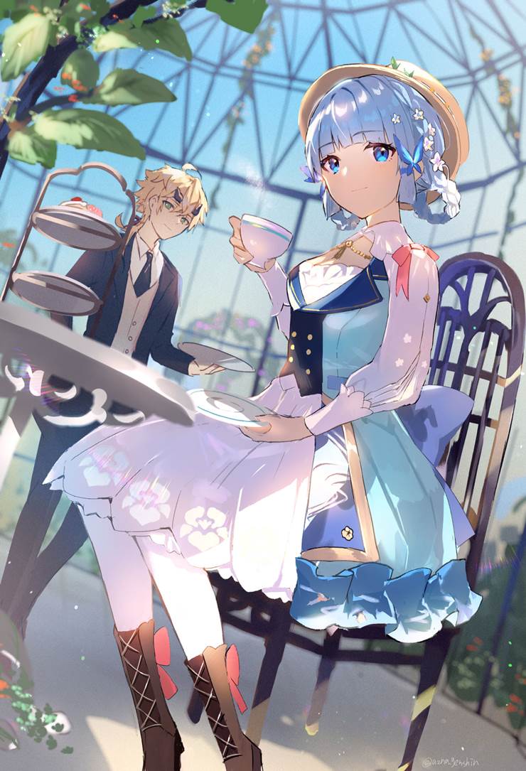下午茶时间|插画师azな的原神插画图片 | BoBoPic