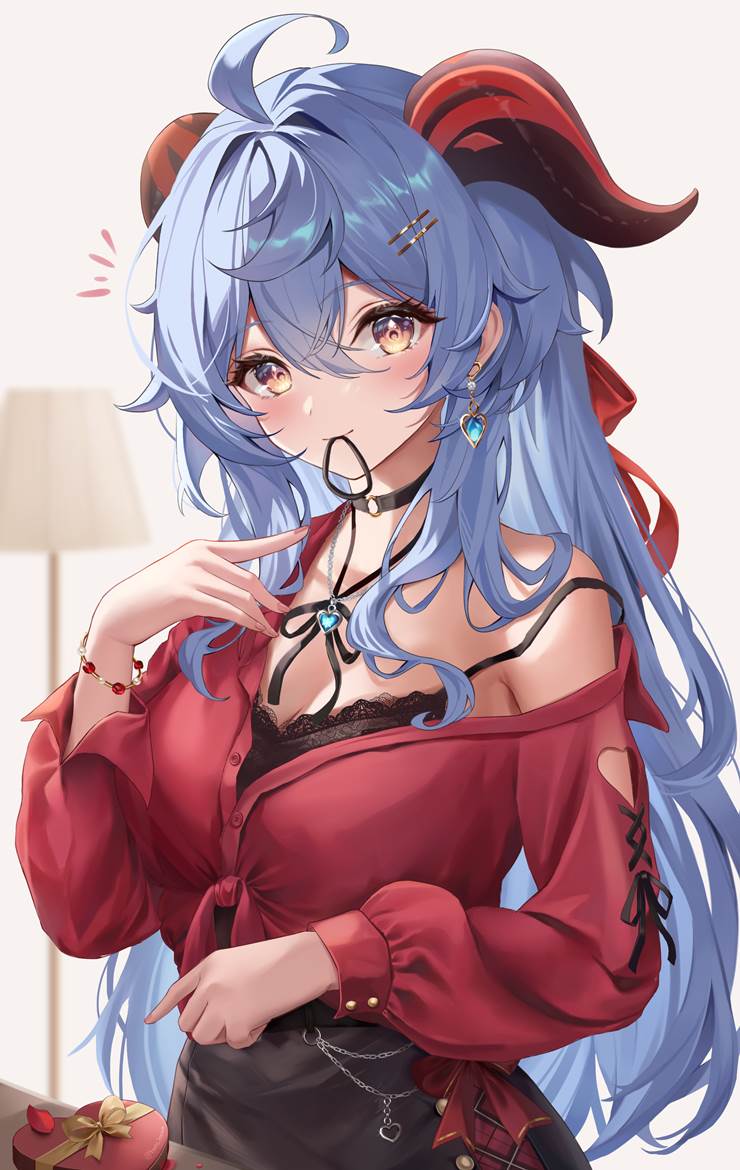 \Hm Is this for me\|插画师Harukix的甘雨插画图片 | BoBoPic