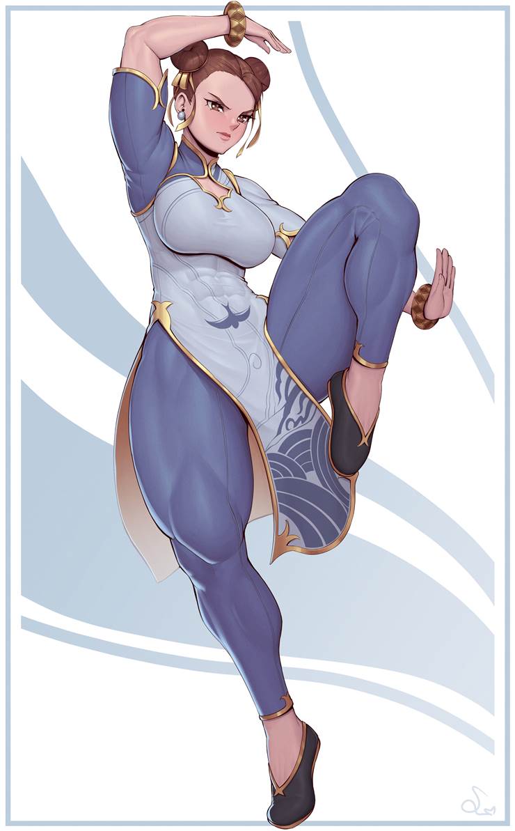 Chun- Li kick|插画师SpeedL00ver的肌肉插画图片 | BoBoPic