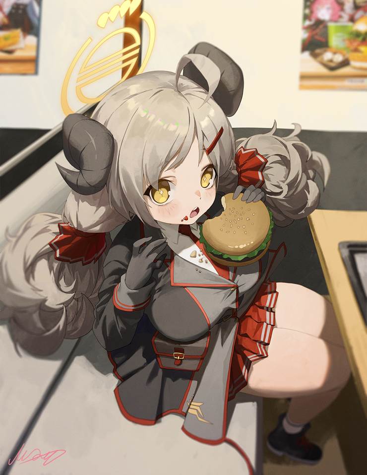 碧蓝档案插画师mq的狮子堂泉插画图片 Bobopic