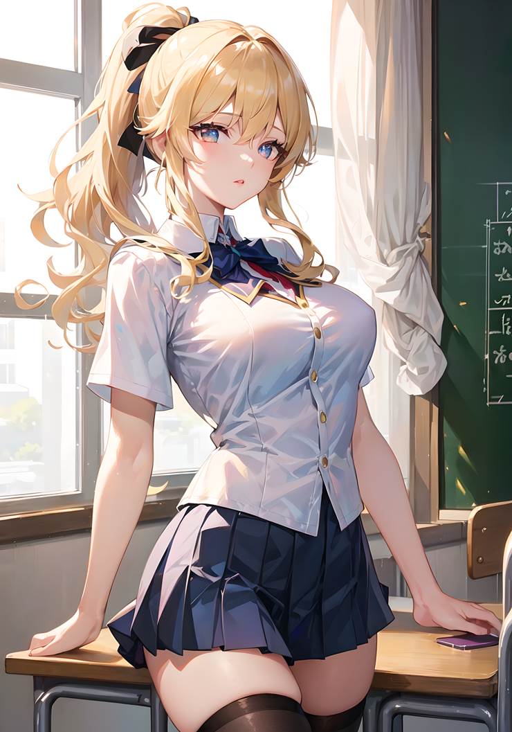 制服小珍|插画师ひまんちゅ(Hima)的AI绘图（原神）插画图片 | BoBoPic