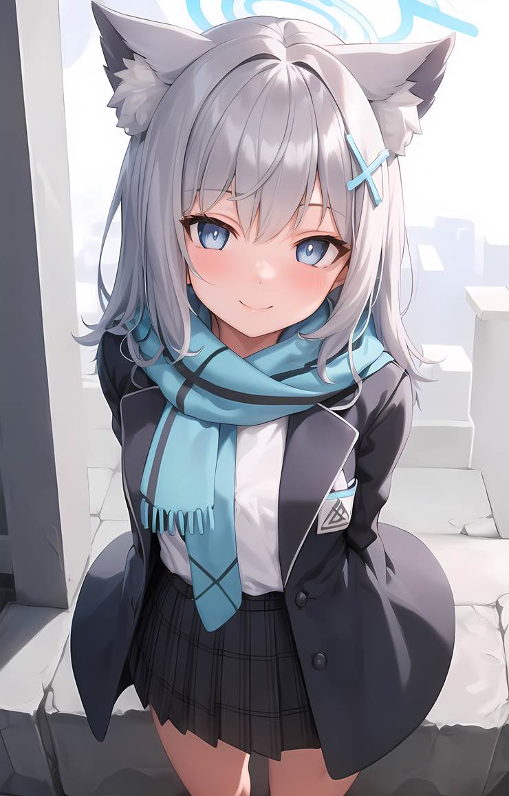 砂狼白子|插画师Louis的AI绘图（碧蓝档案）插画图片 | BoBoPic