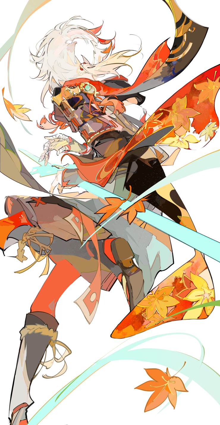 |插画师ezu的枫原万叶插画图片 | BoBoPic