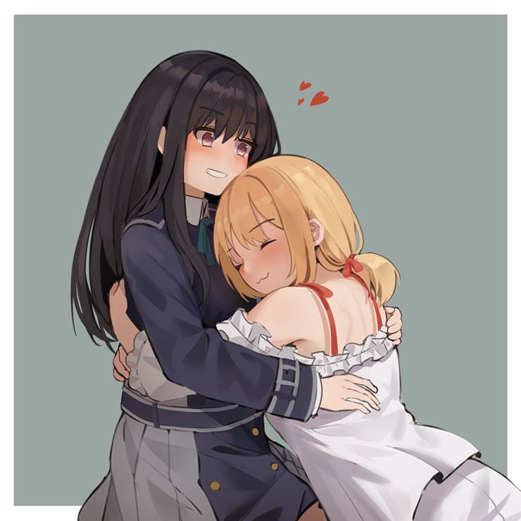 千束×泷奈甜美CP，Pixiv人气插画师MILKTEA-ID:6175553 | BoBoPic